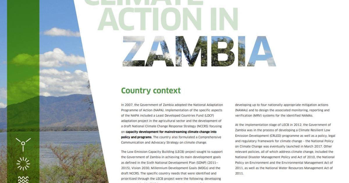 LECB Programme Impact and Results: Zambia | Climate Promise