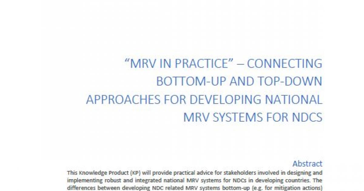 MRV in Practice | Climate Promise